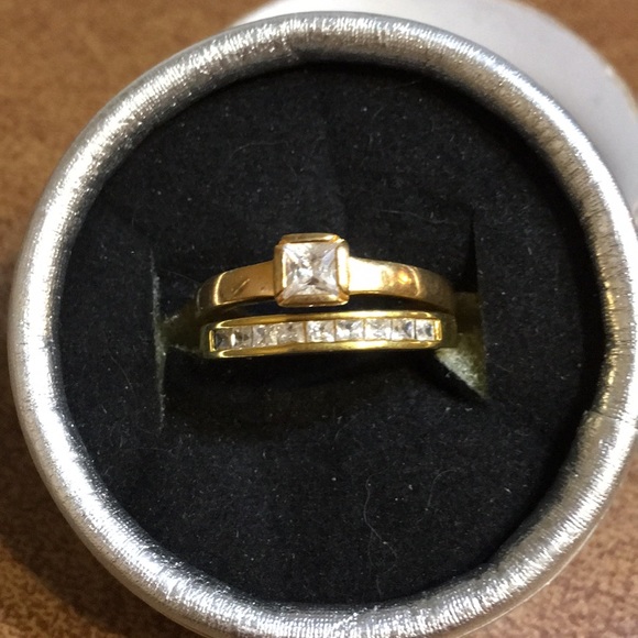 Jewelry | 2pc Princess Cut Wedding Set | Poshmark